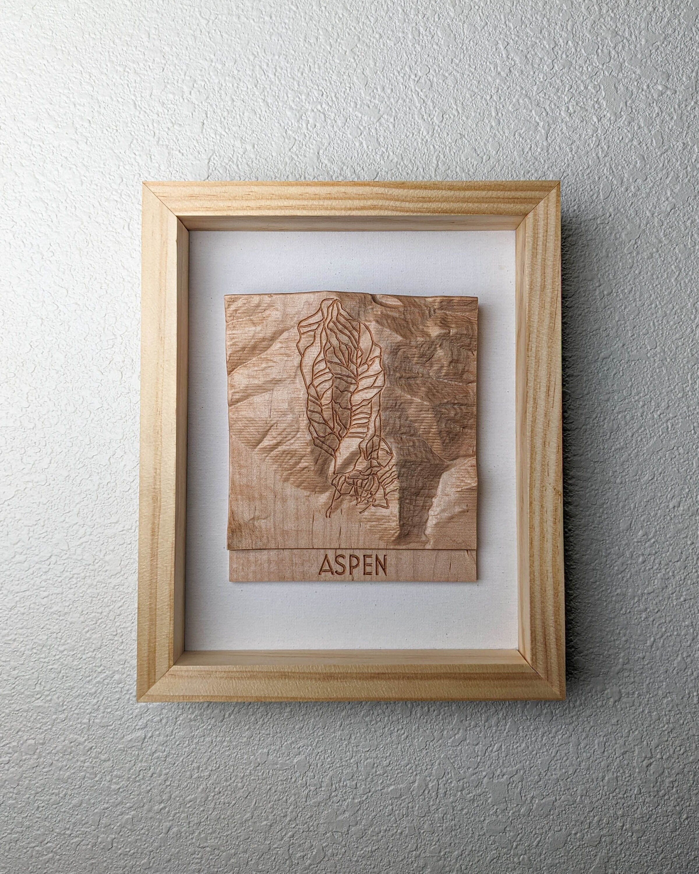 Aspen 3D Wood Ski Map Topographic Model - Etsy