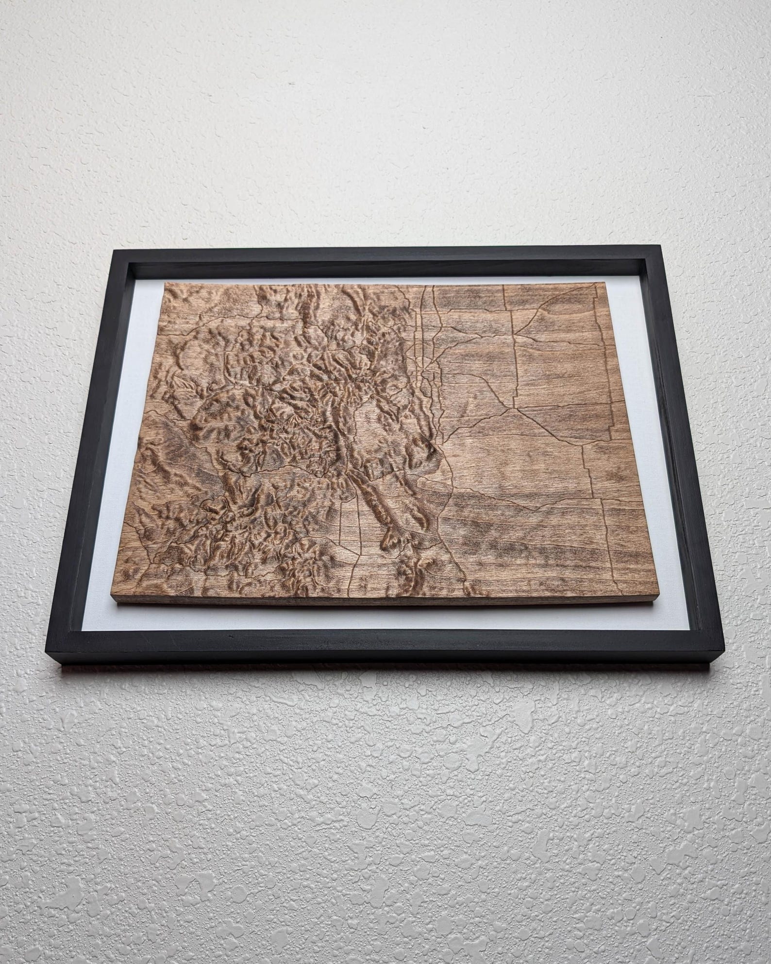Colorado Topographic 3D Map - Solid Wood - Etsy