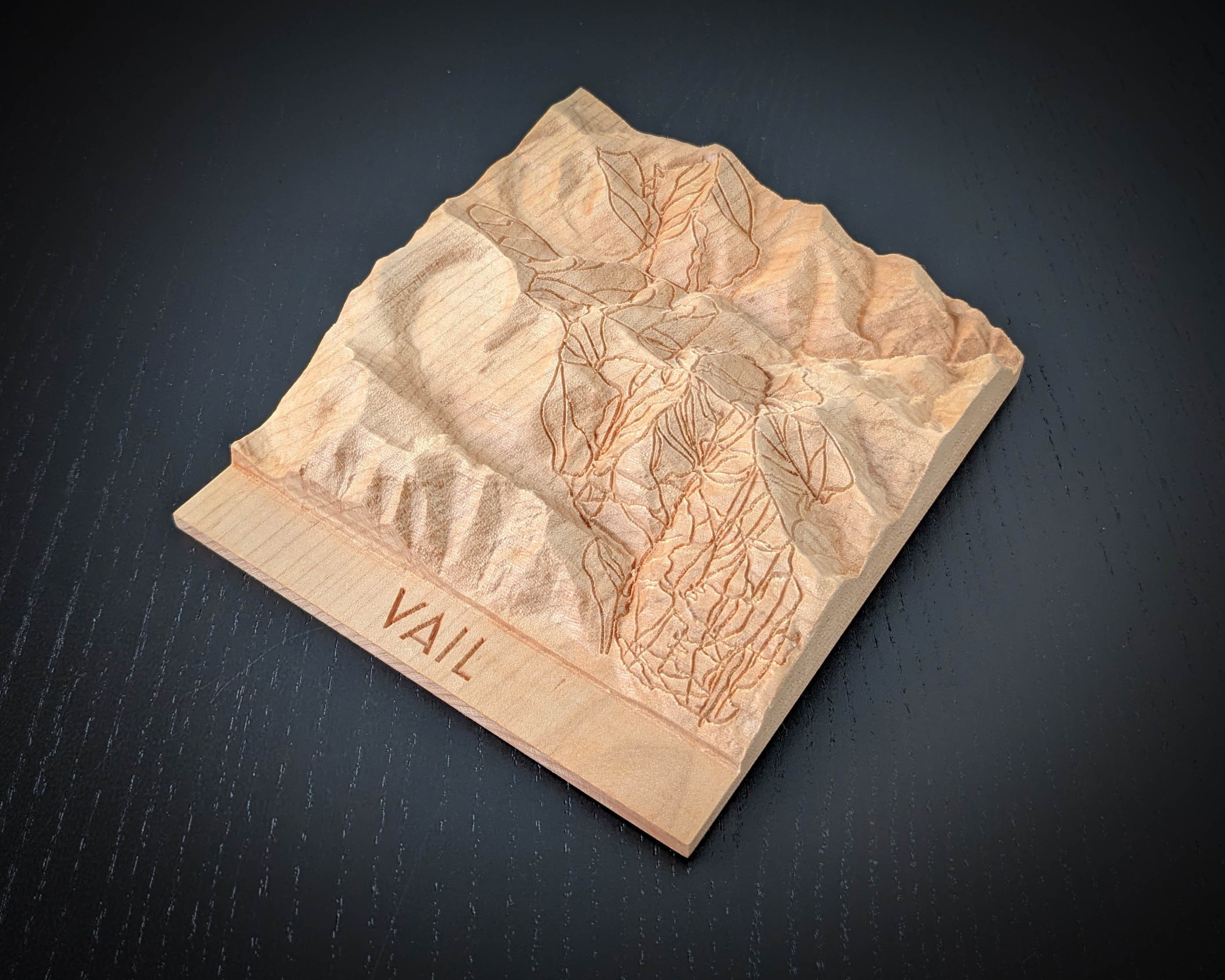 Vail - 3D Wood Ski Map - Topographic Model - Etsy
