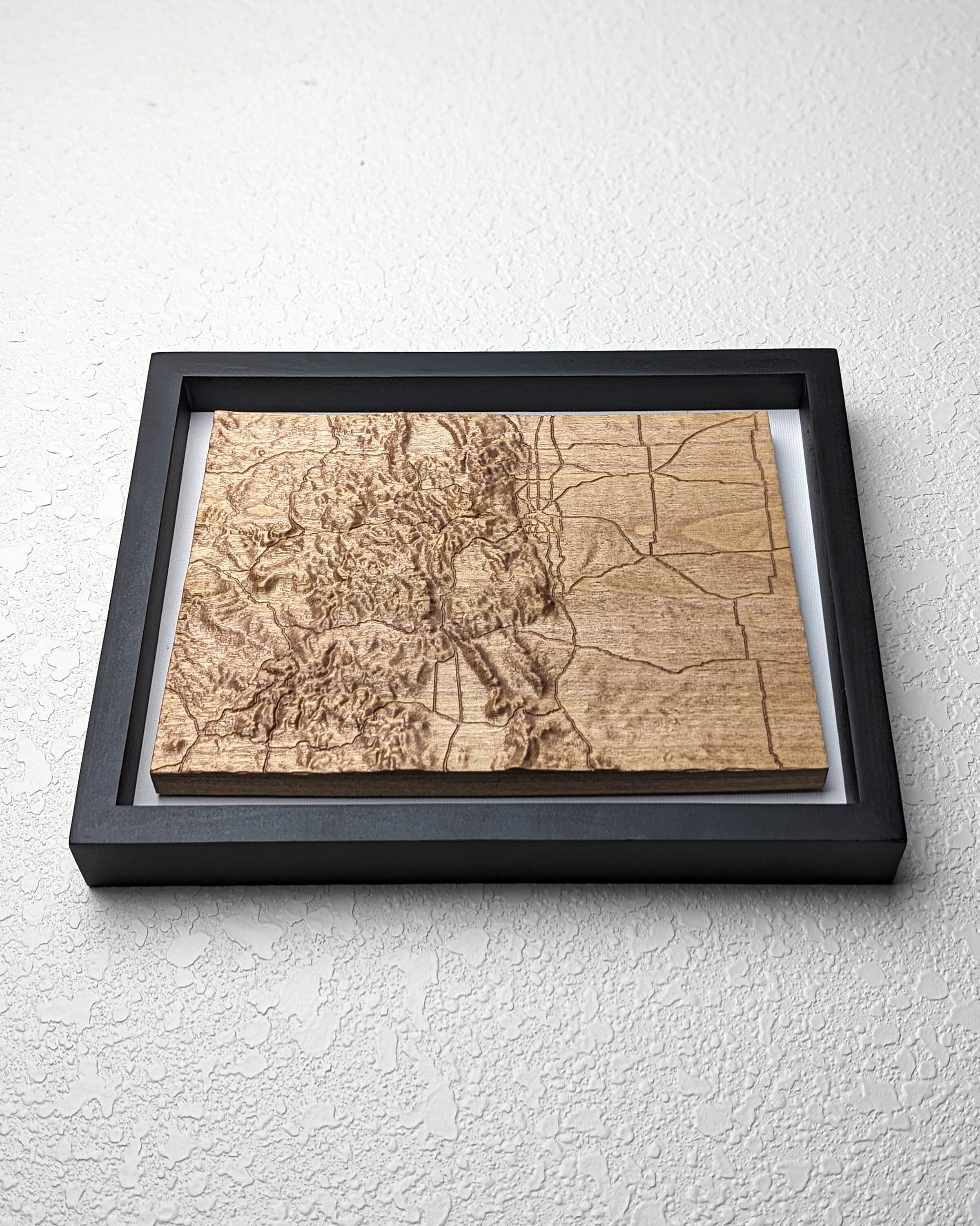 Colorado Topographic 3D Map - Solid Wood - Etsy