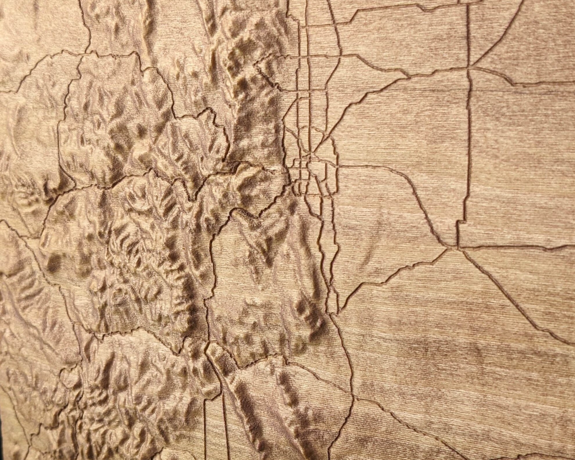 Colorado Topographic 3D Map - Solid Wood - Etsy