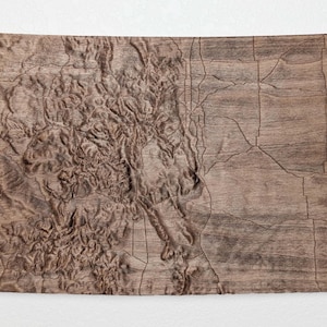 Colorado Topographic 3D Map - Solid Wood - Etsy