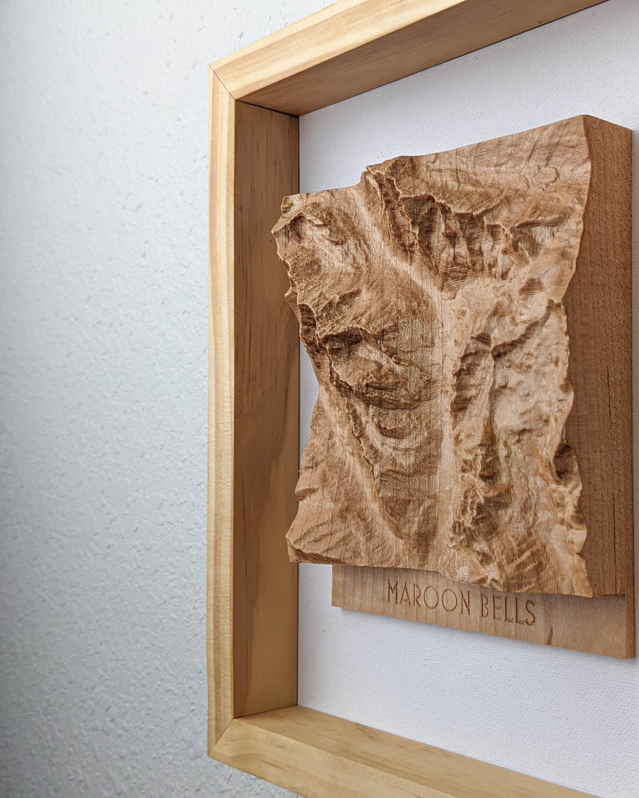 Maroon Bells - 3D Wood Map - Topographic Model - Etsy