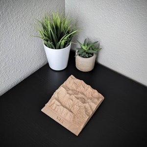 Vail - 3D Wood Ski Map - Topographic Model - Etsy