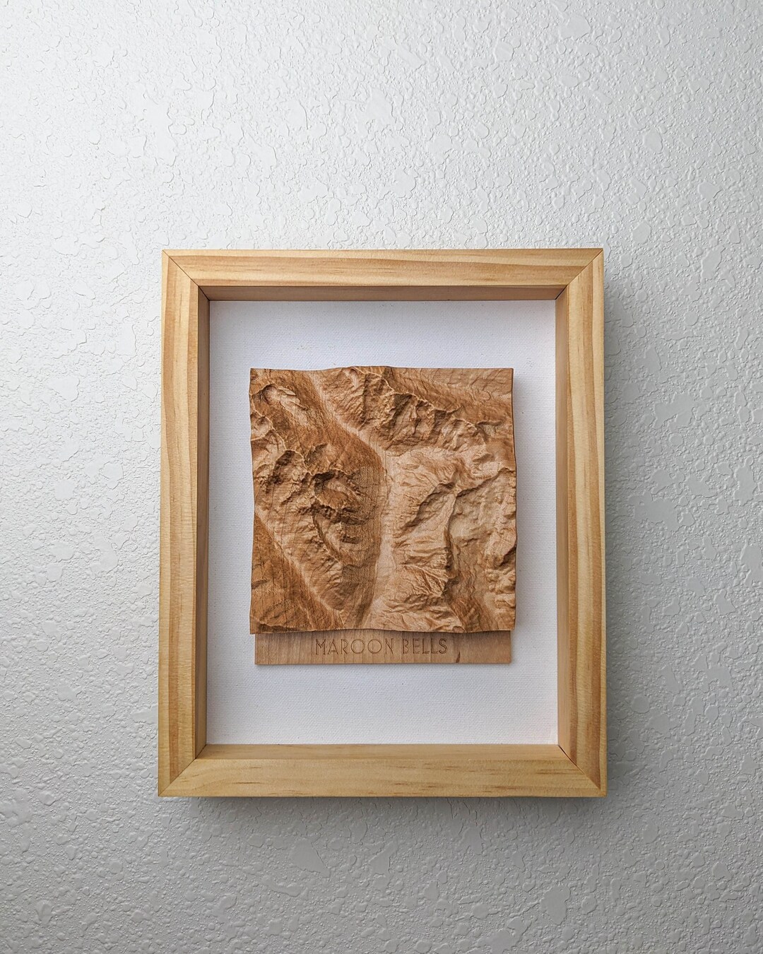 Maroon Bells - 3D Wood Map - Topographic Model - Etsy
