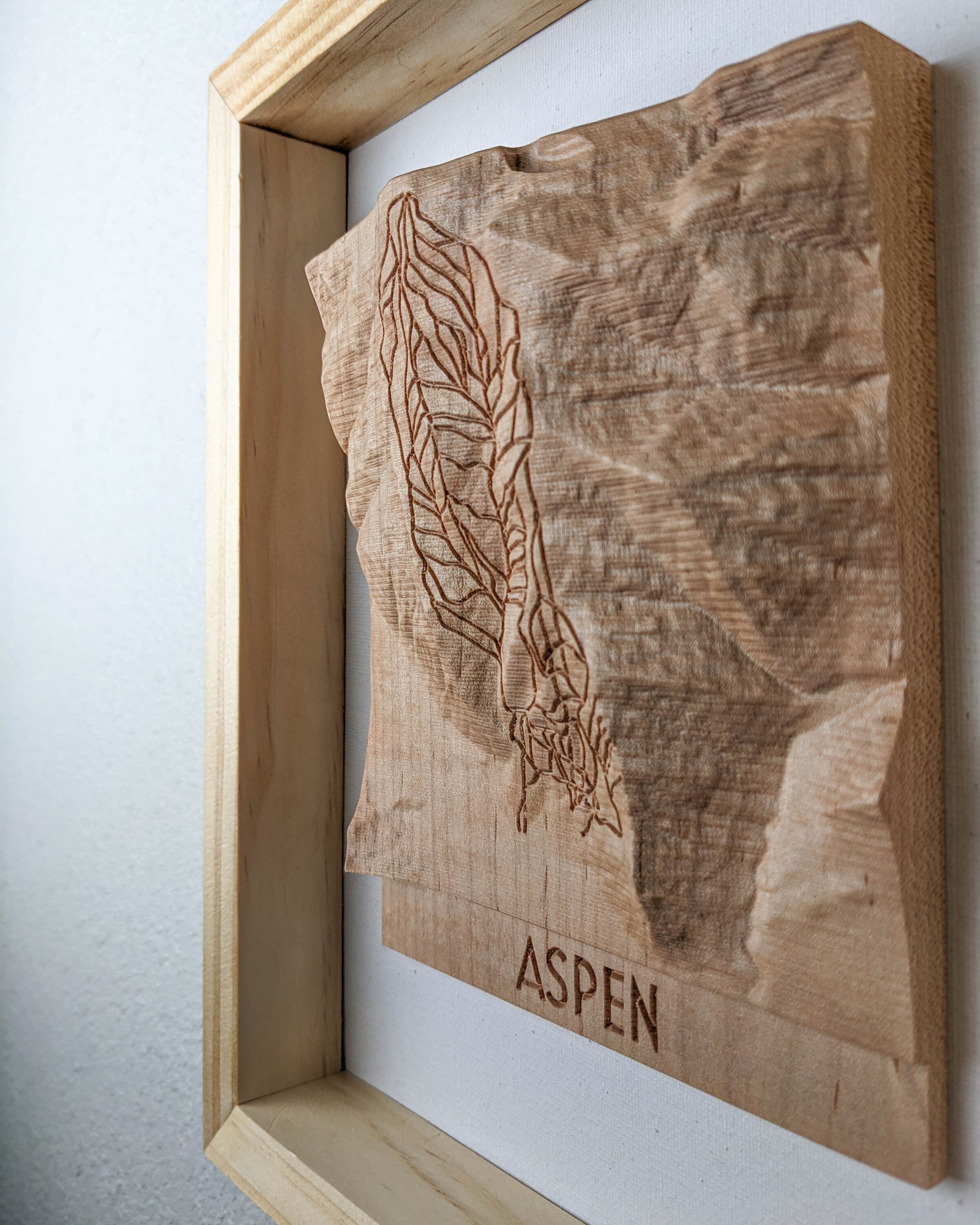 Aspen - 3D Wood Ski Map - Topographic Model - Etsy