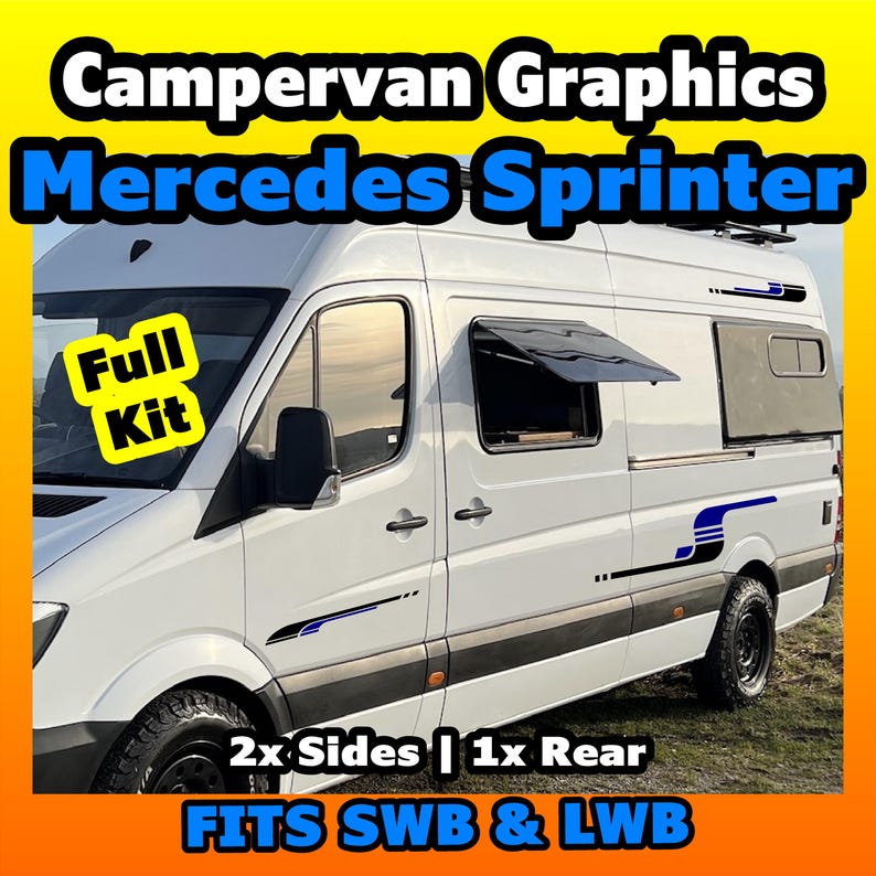 Mercedes SPRINTER Campervan Graphics Kit Fits SWB and LWB Stickers ...