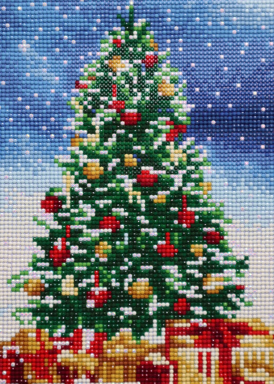 Completed Diamond Painting Christmas Tree L Christmas Decor - Etsy