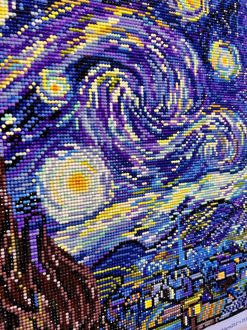 Starry Night Van Gogh Completed Diamond Art Painting - Etsy