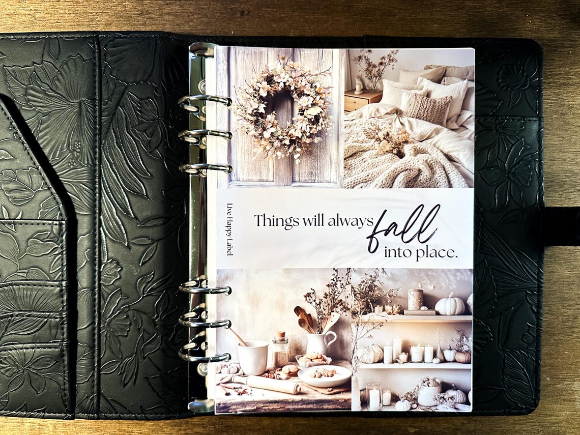 Fall Autumn A5 Planner Dashboard - Etsy