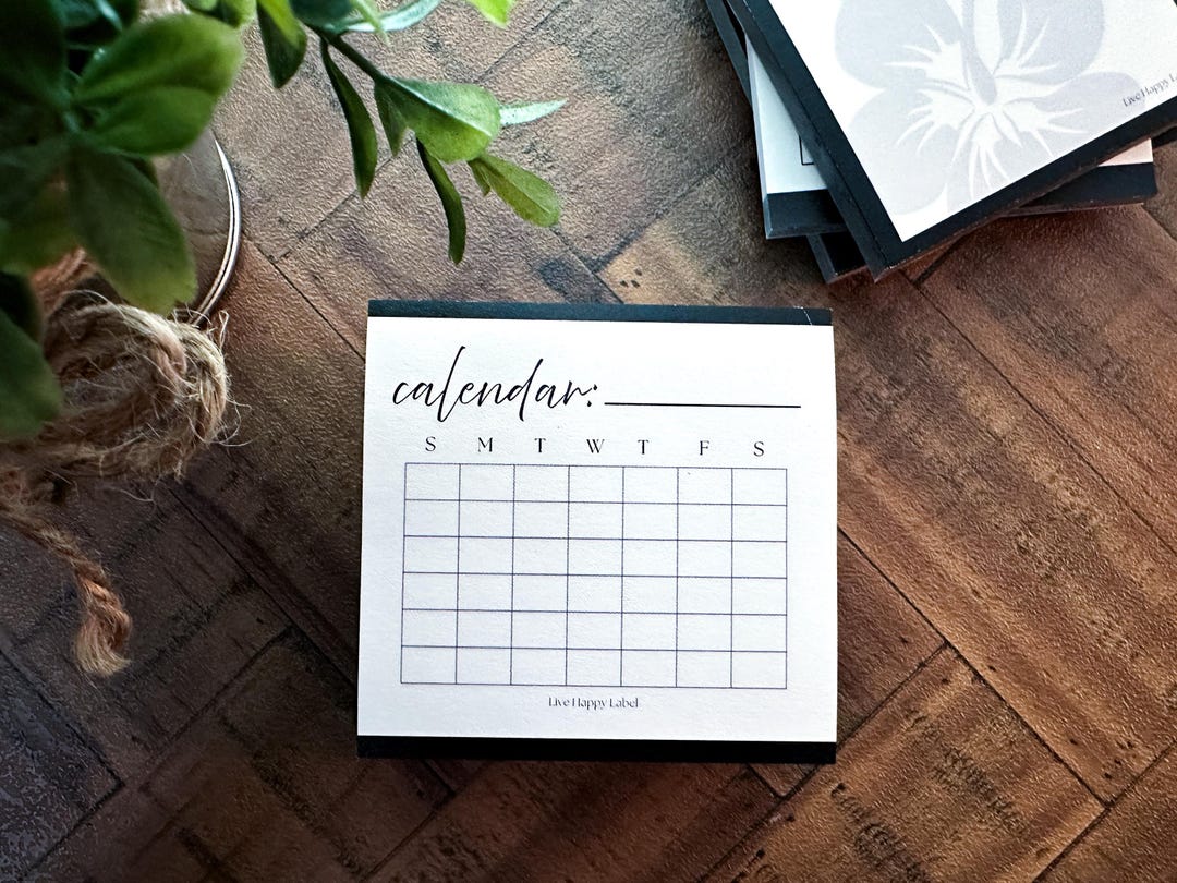 Minimalist Calendar Sticky Notes: 3x3 Post-it Pad Planner - Etsy