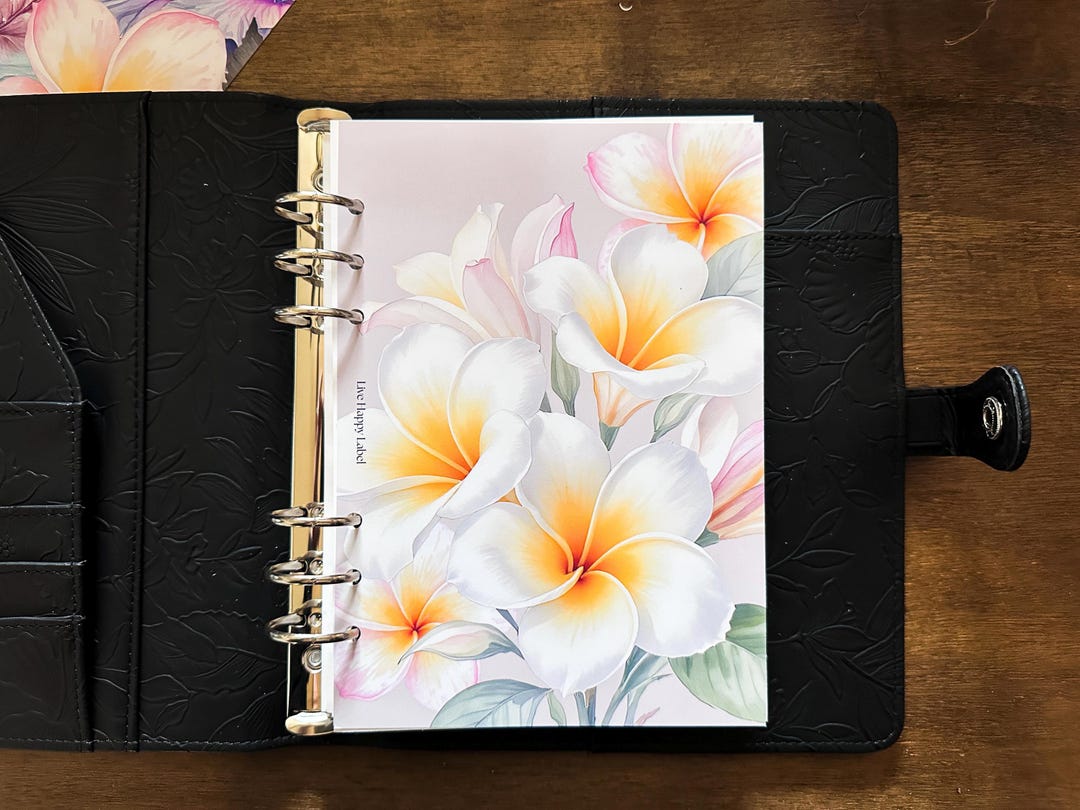 A5 Planner Dashboard – Island Blooms Tropical Watercolor Botanical ...
