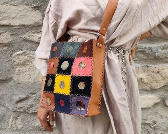 Patchwork Leather Bag - Etsy