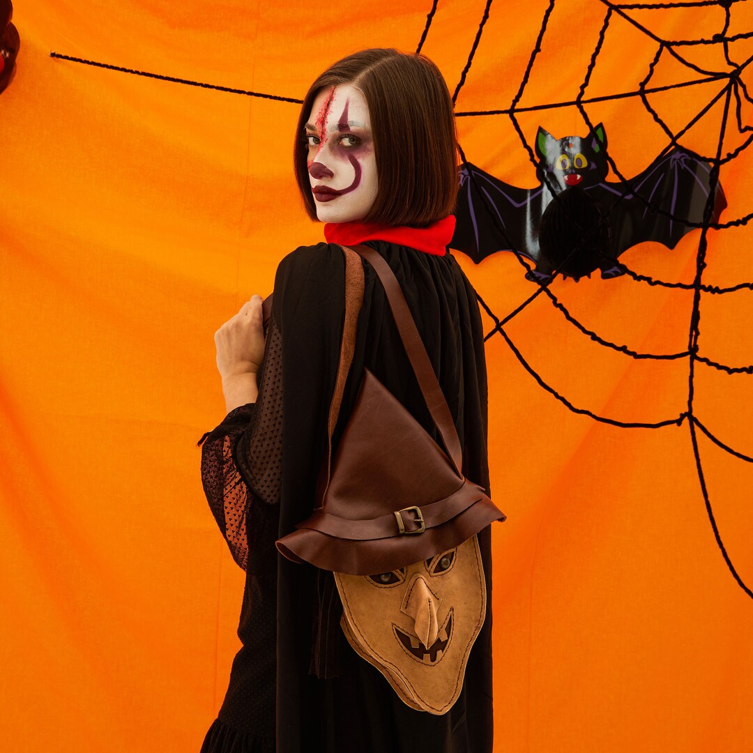 Leather Witch Hat Purse for Halloween Unique Witch Costume Bag for ...