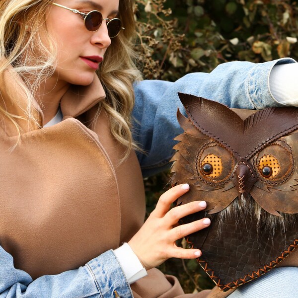 Leather Owl Purse - Etsy