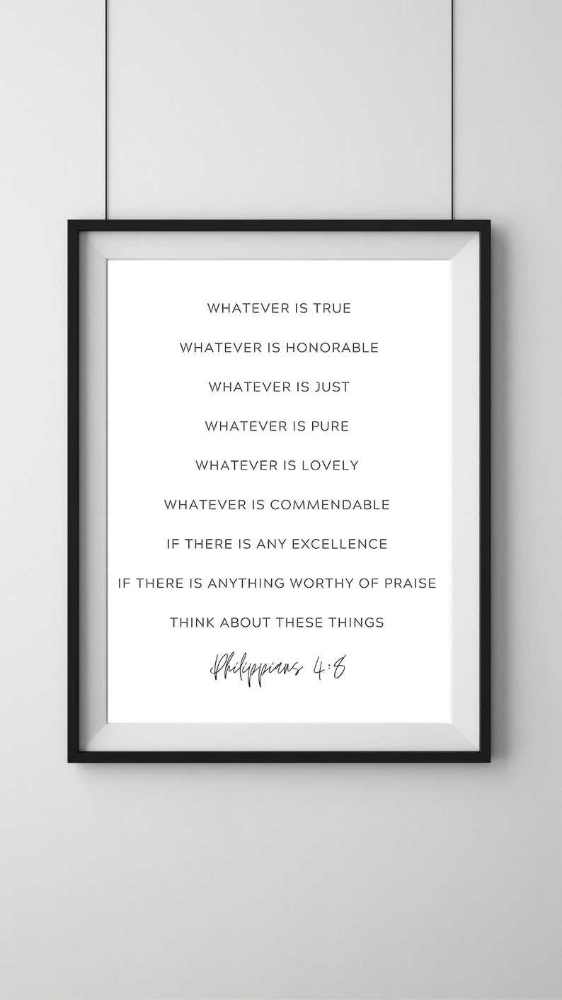 Philippians 4:8 - Etsy