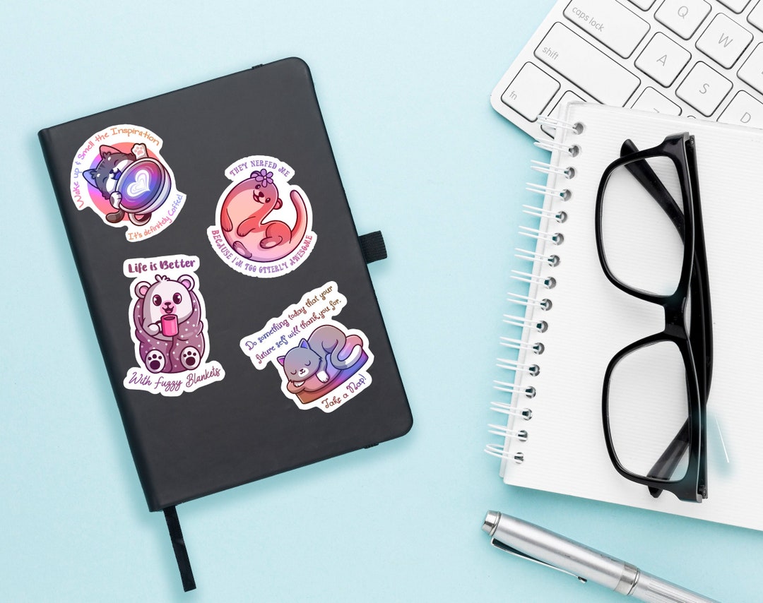 Cute Animal Stickers for Chronic Illness Warriors: 4 Pack or Individual ...