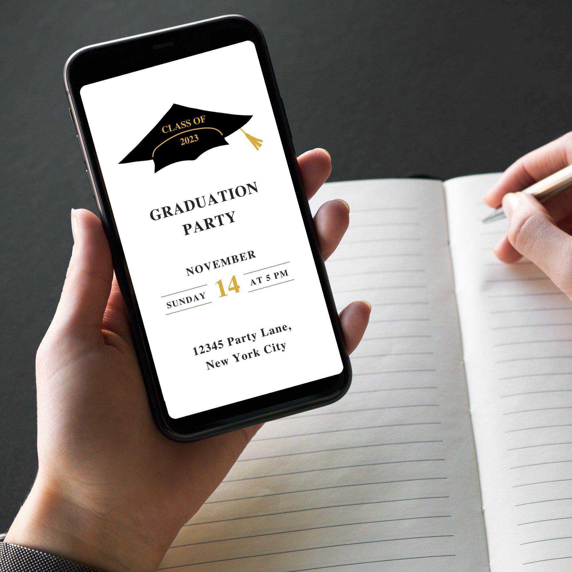 Music Graduation Party Invitation, College Grad Invite Him Her ...