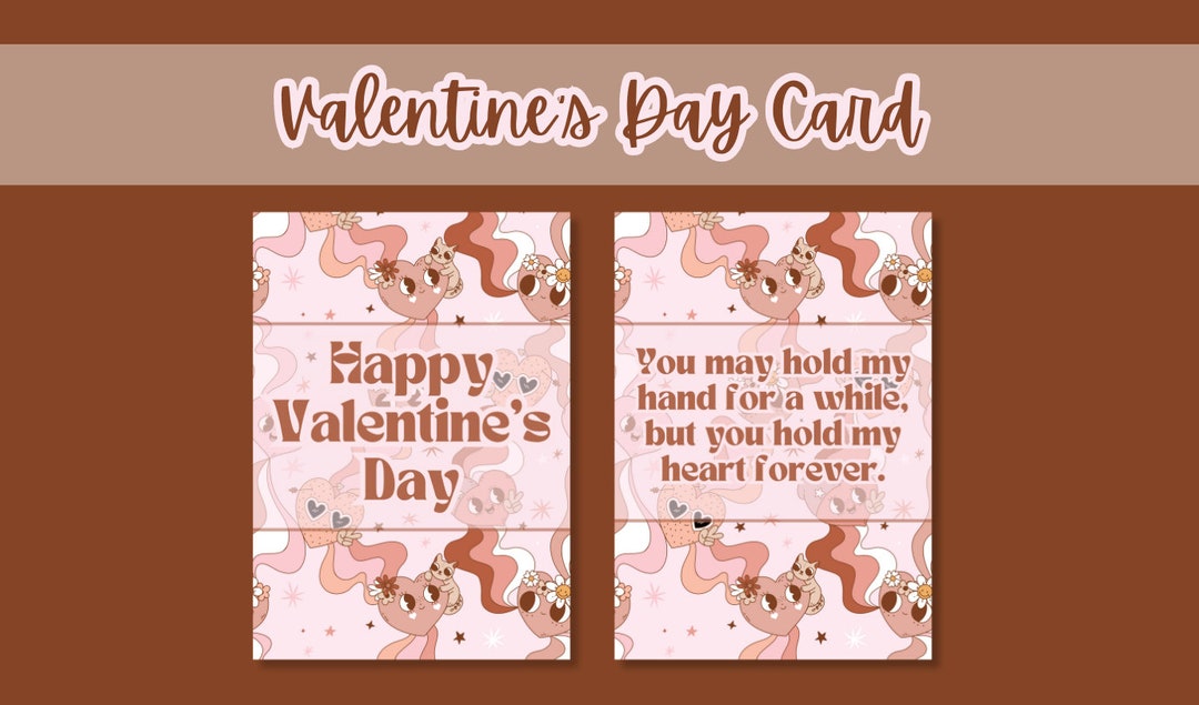 Printable Valentine's Day Card Template, Valentines Card Digital Card ...