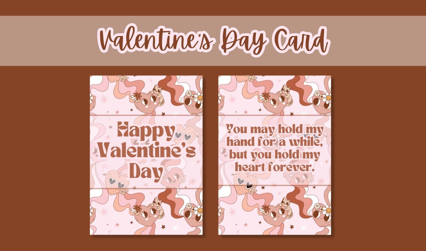 Printable Valentine's Day Card Template, Valentines Card Digital Card ...