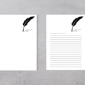 Printable and Digital Writing Paper With and Without Lines, Letter ...