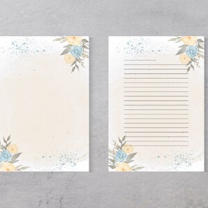 Printable Digital Diary Writing Paper With and Without Lines, Letter ...