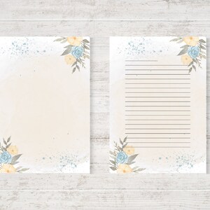 Printable Digital Diary Writing Paper With and Without Lines, Letter ...