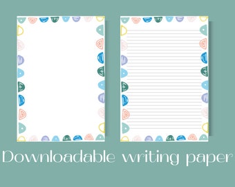 Unicorn Printable Stationery Lined Paper Cute Printable - Etsy