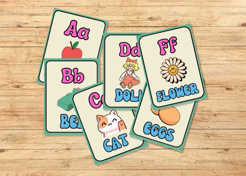 Tarjetas didácticas del alfabeto para niños DESCARGA INSTANTE ...