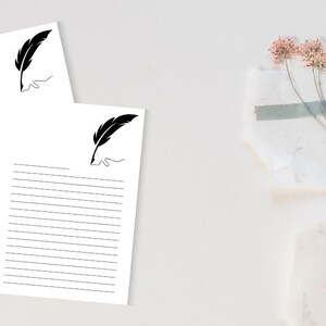 Printable and Digital Writing Paper With and Without Lines, Letter ...