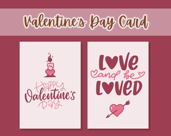 Printable Valentine's Day Card Template, Valentines Card Digital Card ...
