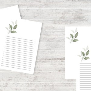 Printable and Digital Writing Paper With and Without Lines, Letter ...