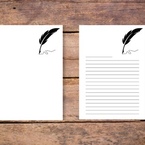 Printable and Digital Writing Paper With and Without Lines, Letter ...