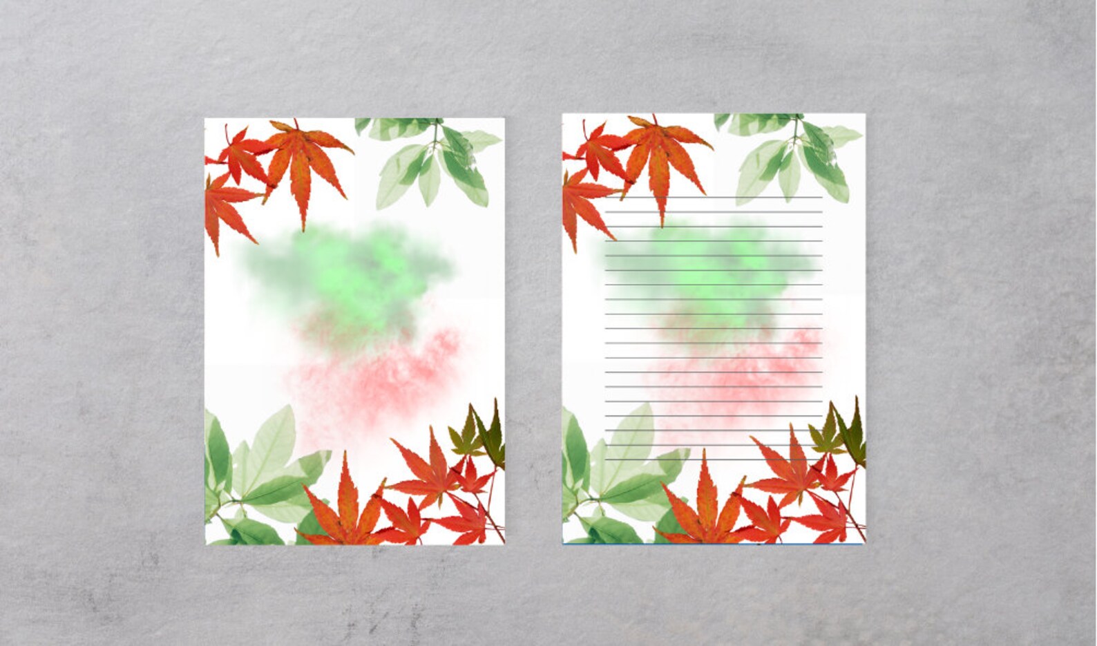 Colorful Flowers Printable and Digital Writing Paper With and Without ...