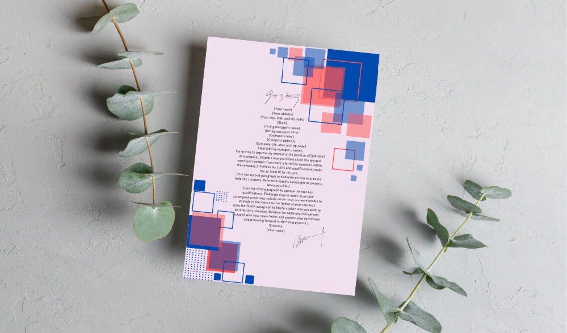 Writing Paper, Printable Letterhead Design, Business Letterhead ...