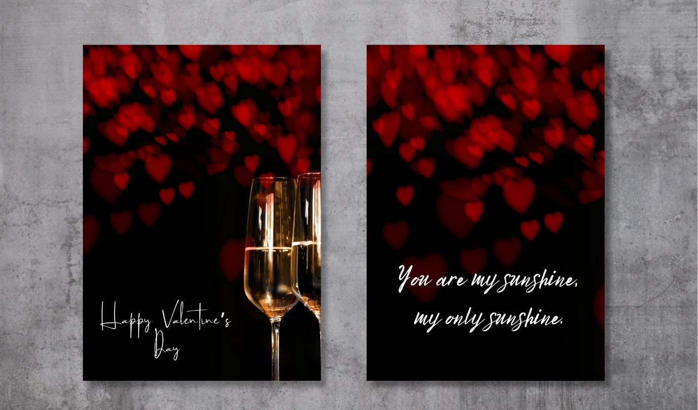 Printable Valentine's Day Card Template (digital Download) - Etsy