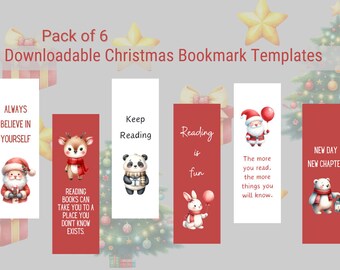 Printable Bookmarks Template, Printable Bookmarks Set of 7, Bookmarks ...
