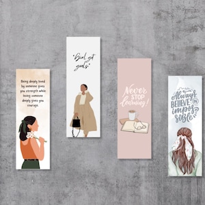 Printable Motivational Quotes Bookmarks Template, Printable Bookmarks ...