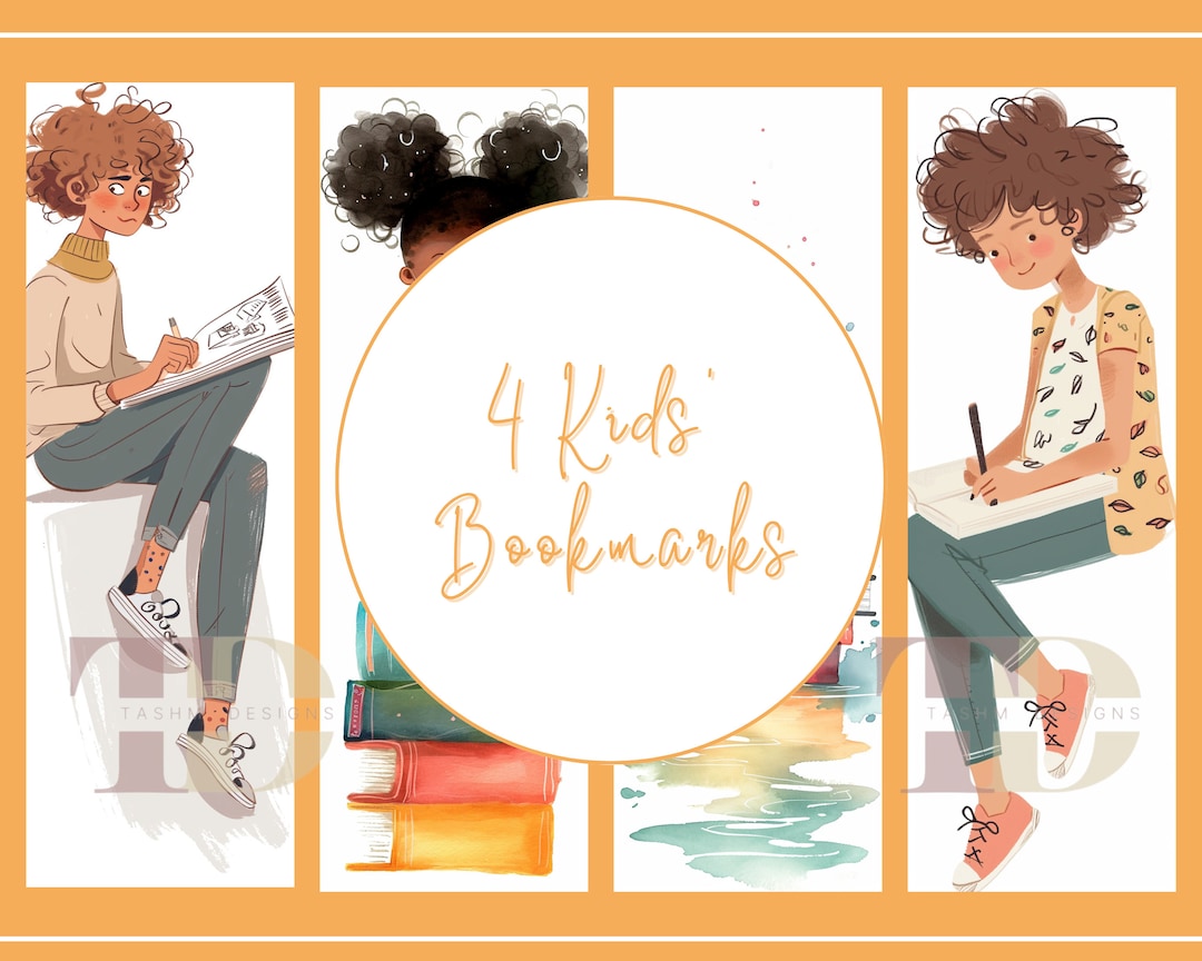 Printable Cartoon Children Bookmarks Instant Download, Printable ...
