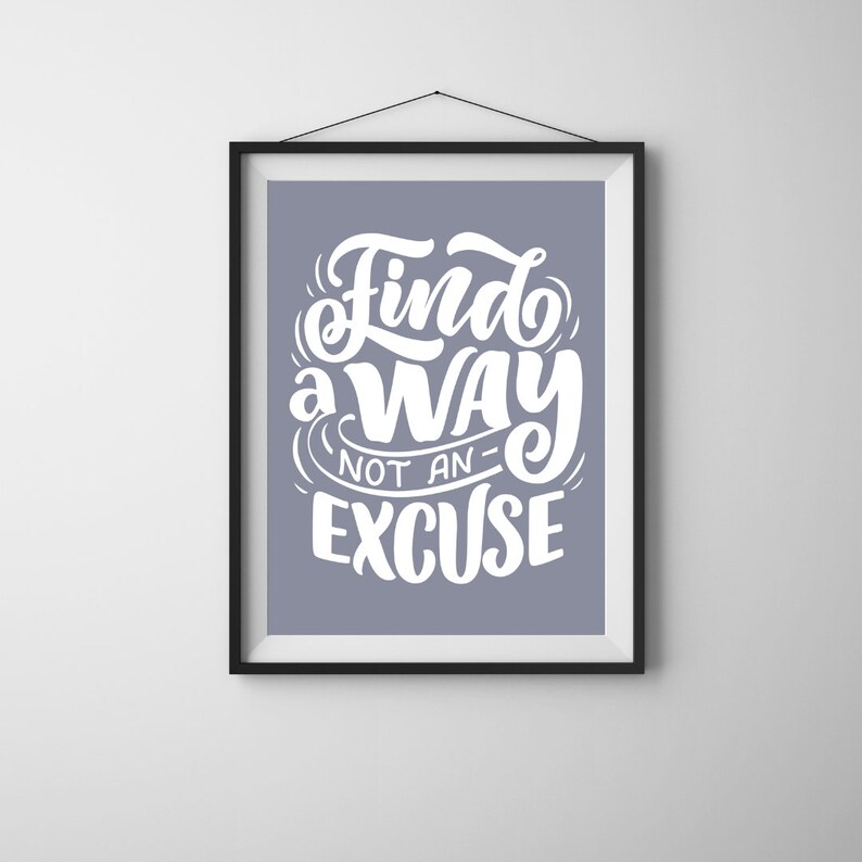 Motivational Quotes Digital Wall Art Set of 6 INSTANT DOWNLOAD ...