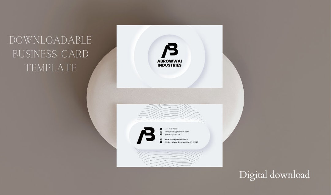 Editable Printable Attractive and Professional Business Card Template ...