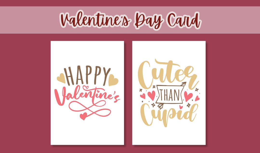 Printable Valentine's Day Card Template (digital Download) - Etsy