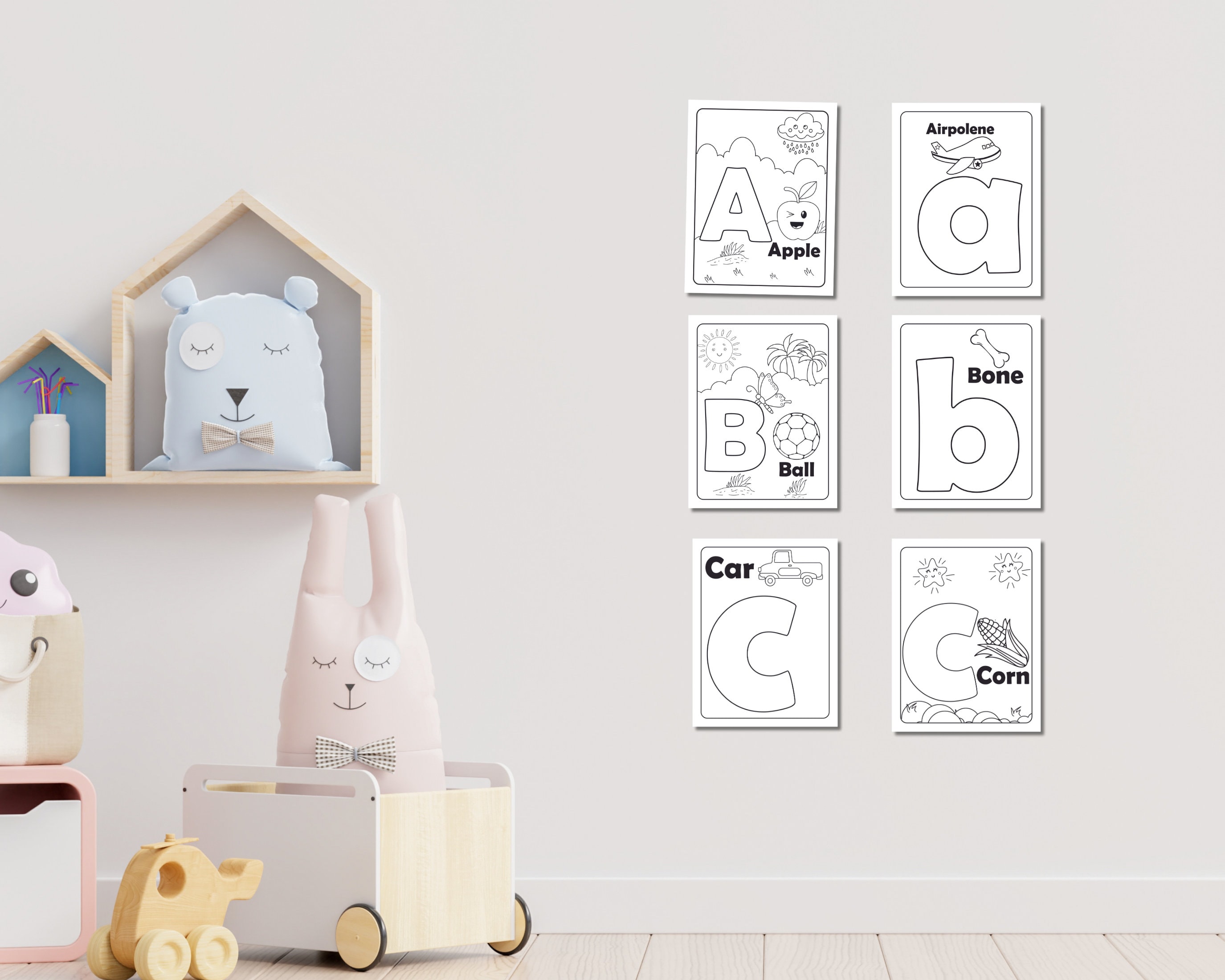 Printable Alphabet Colouring Pages for Kids INSTANT DOWNLOAD ...