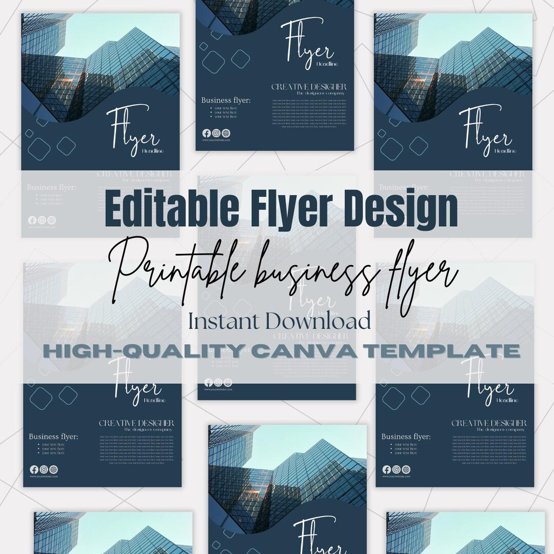 Professional Flyer Template | Editable Design | Instant Download ...