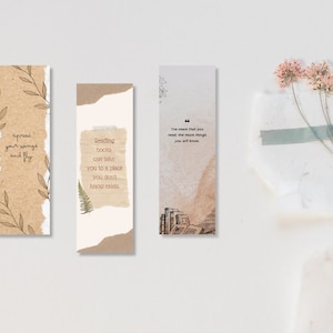 Printable Bookmarks Template, Printable Bookmarks Set of 7, Bookmarks ...