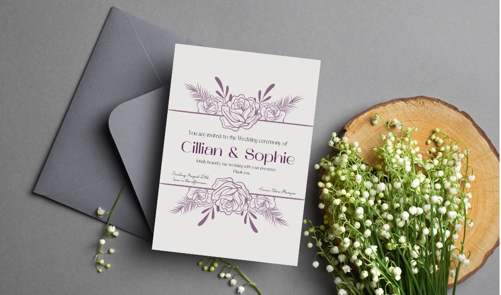 Wedding Invitation Card Canva Design Template, Wedding Card Template ...