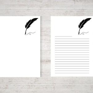 Printable and Digital Writing Paper With and Without Lines, Letter ...