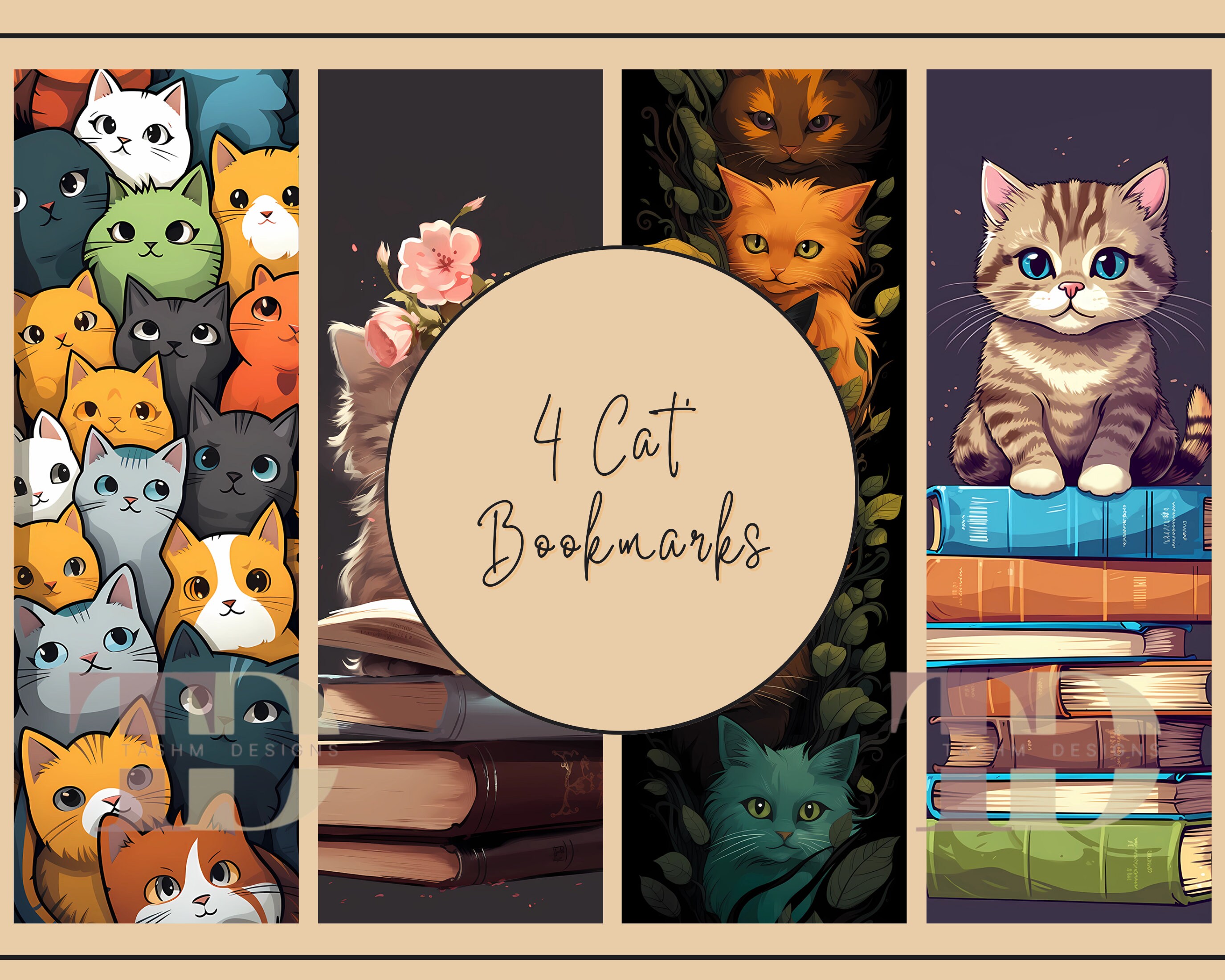 Printable Kids' Cats Bookmarks Instant Download, Printable Bookmarks ...