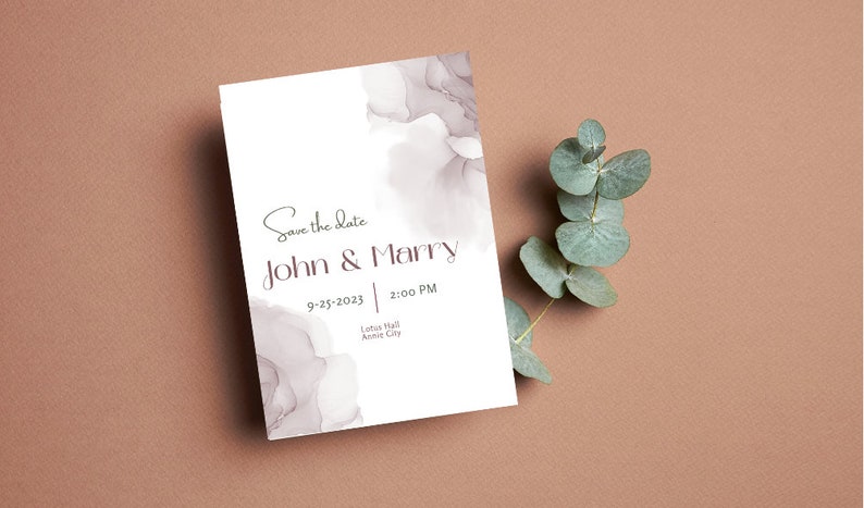 Editable Wedding Invitation Card Canva Design Template - Etsy