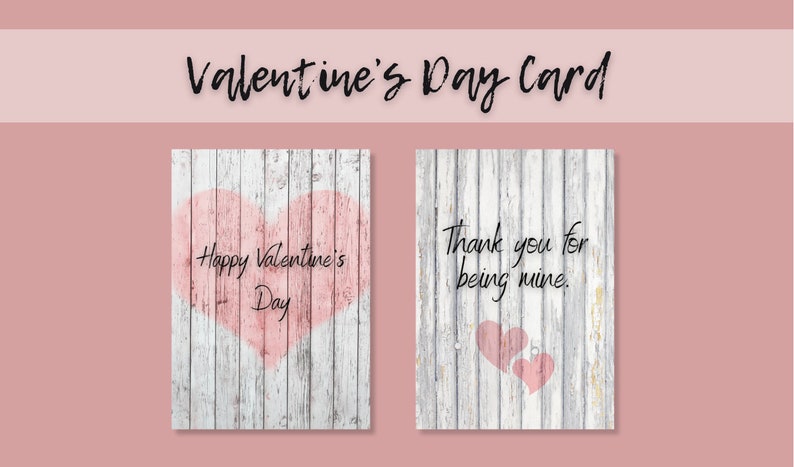 Printable Valentine's Day Card Template, Valentines Card Digital Card ...